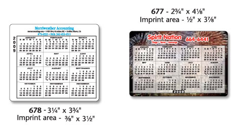 Keyboard Calendars, Monitor Calendars and Laptop Calendars
