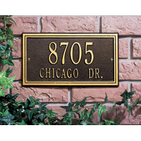 Double Line Standard Address Plaque Wall Sign - Two Line