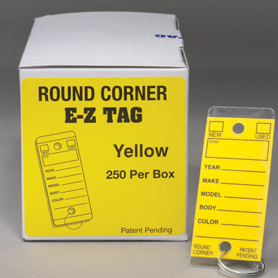Round Corner Self-Laminating Key Tags (250 per box)