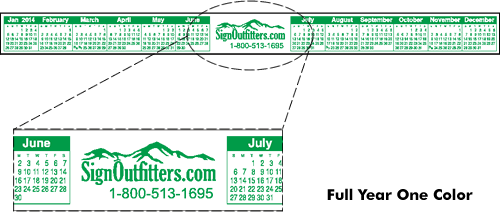 Monitor Calendars Full Year One Color