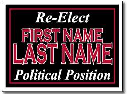 Political Yard Signs Design P42 Re-Elect