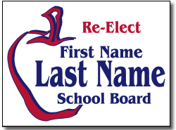 Political Yard Sign Template - Design P82 Re-Elect