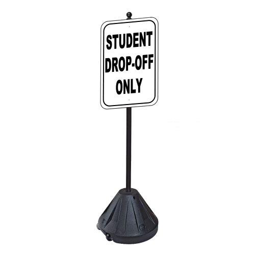 Drop-Off Only Sign with Portable Pole
