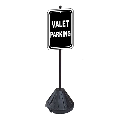 Valet Parking Sign with Portable Pole