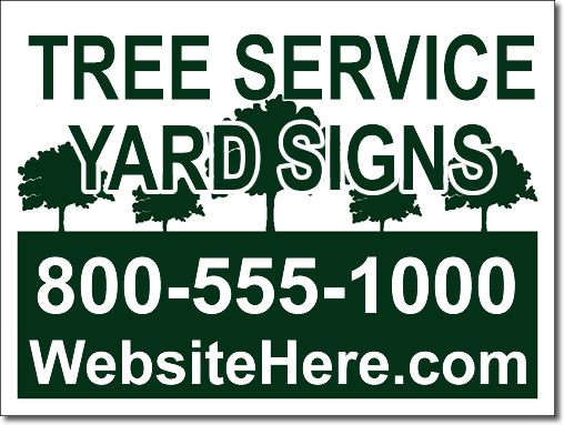 Tree Service Yard Signs - 100 Signs and Stakes 24x18