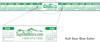 Monitor Calendars Full Year One Color