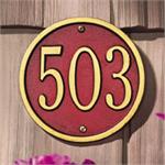 Round Standard Address Plaque Wall Sign